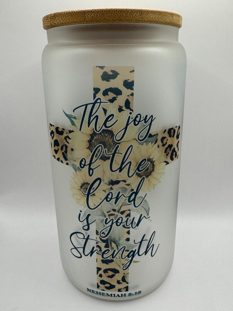 Christian Bible Libby Cups - Clear and Frosted Can Cups With Lid and ...