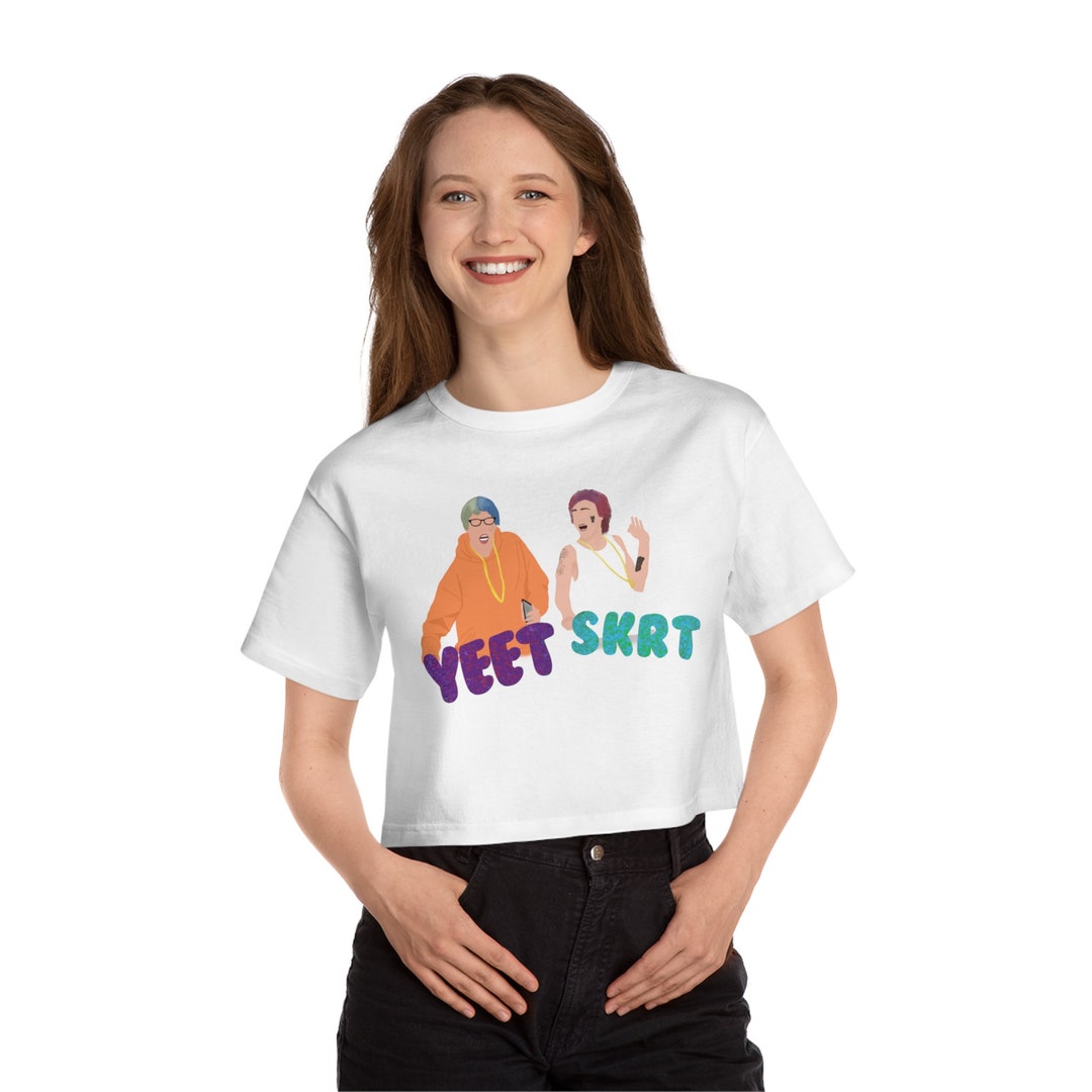 Champion Yeet Skrrt Crop Top Saturday Night Live Pete Davidson and ...
