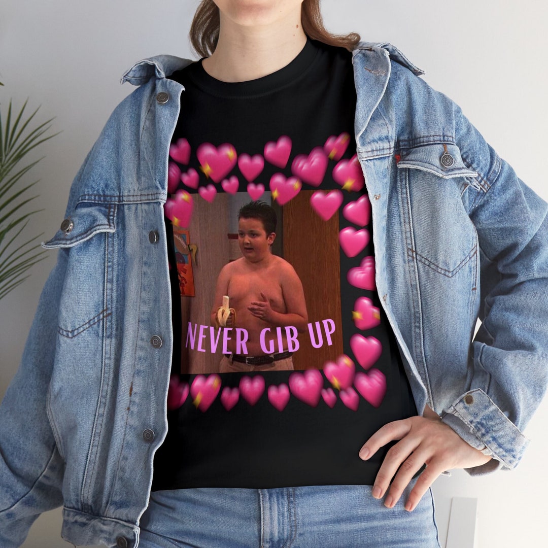 Never Gib up - Icarly T-shirt - Funny Gibby Meme Tshirt - Gift Shirt ...