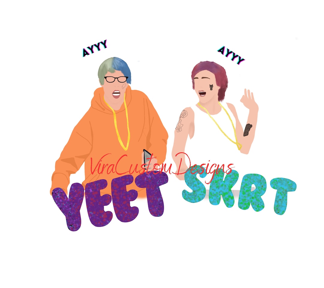 Yeet Skrt PNG and SVG Bundle Digital Download - SNL Timothee Chalamet and Pete Davidson ...