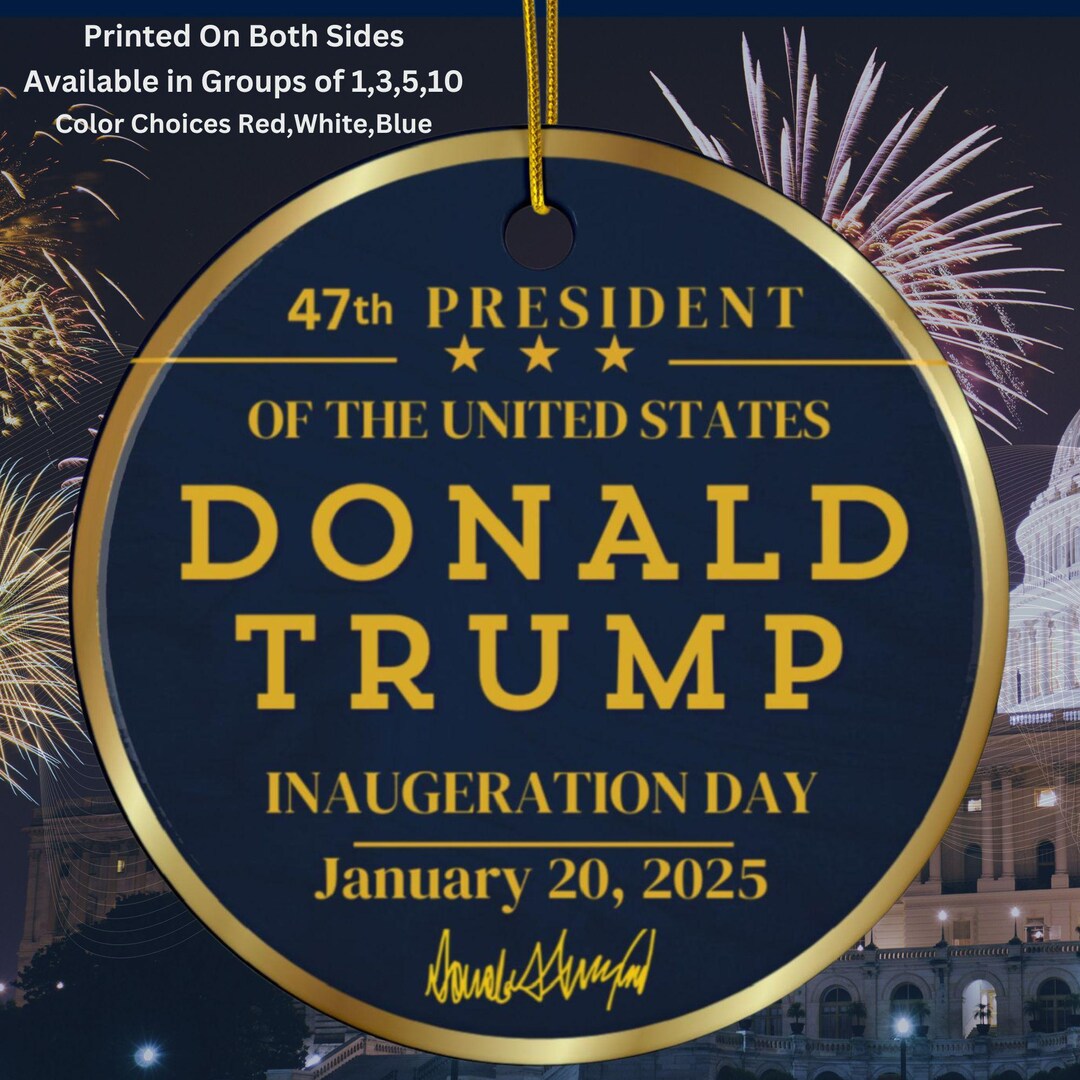 President Donald J Trump Inauguration 2025 Ceramic Ornament, Group ...