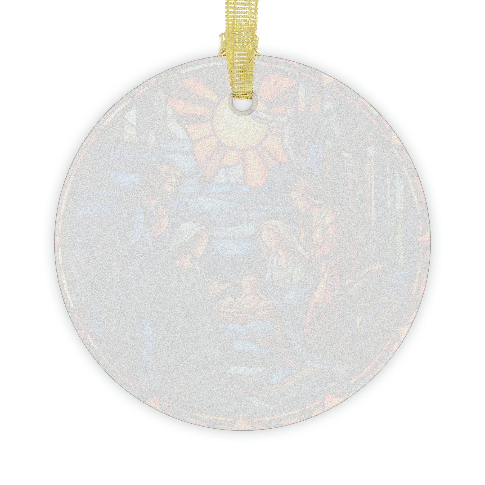 Glass Christian Nativity Scene Glass Ornament Stained Glass - Etsy