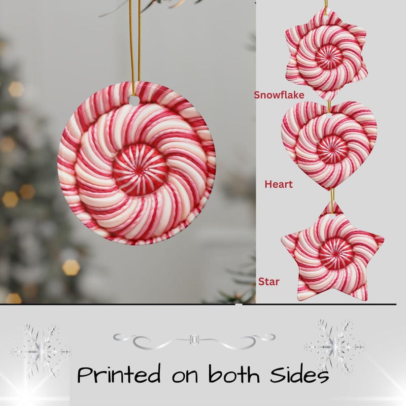 Peppermint Ornament - Etsy