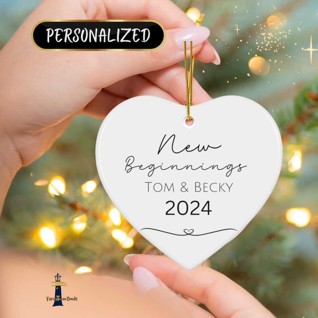 Personalized 2024 New Years Ornament Ceramic Mr and Mrs - Etsy