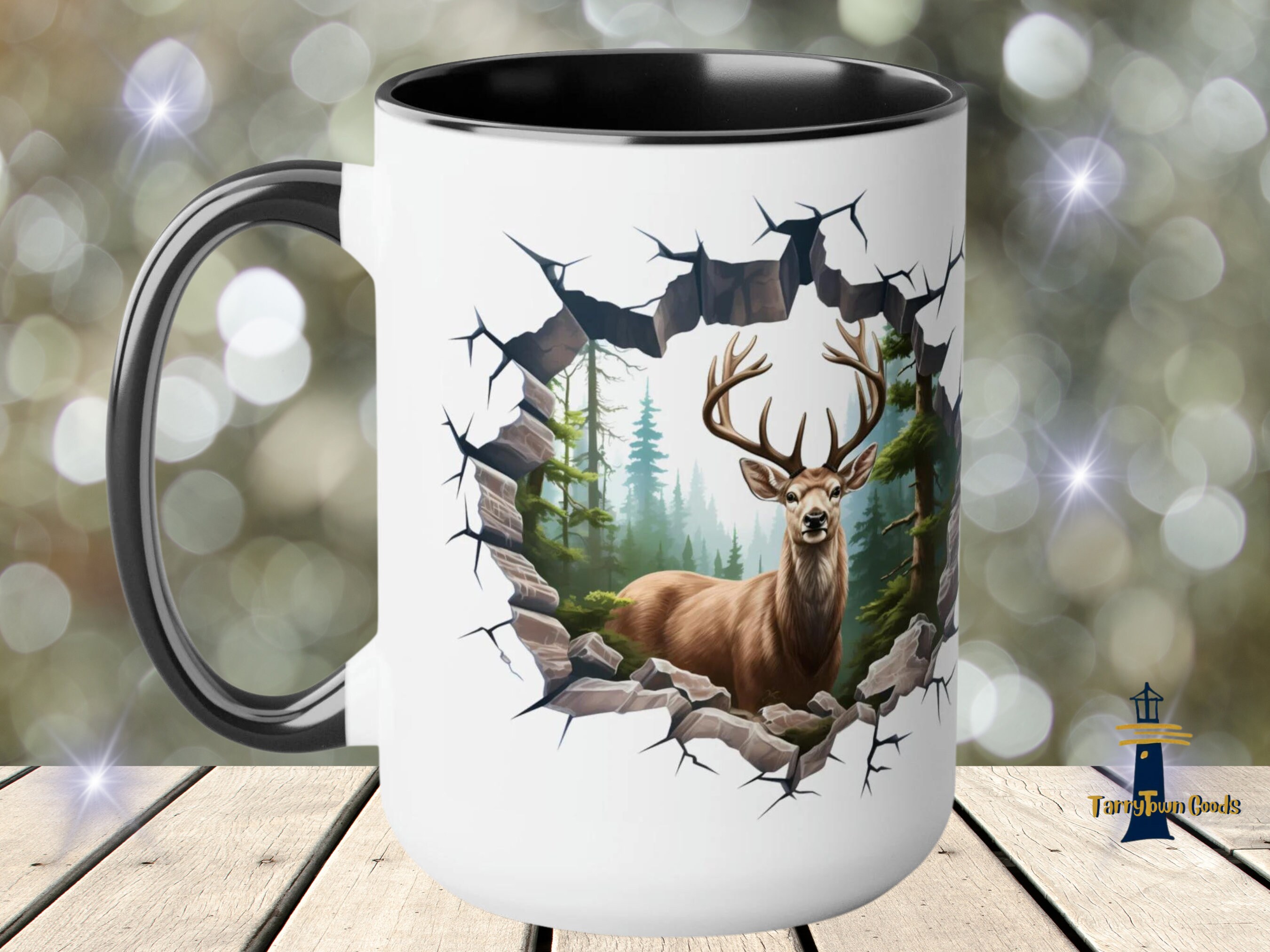 Fathers Day Mug, 15oz Coffee Cup, 3D Deer Buck Mug,gift for Men Hunters ...