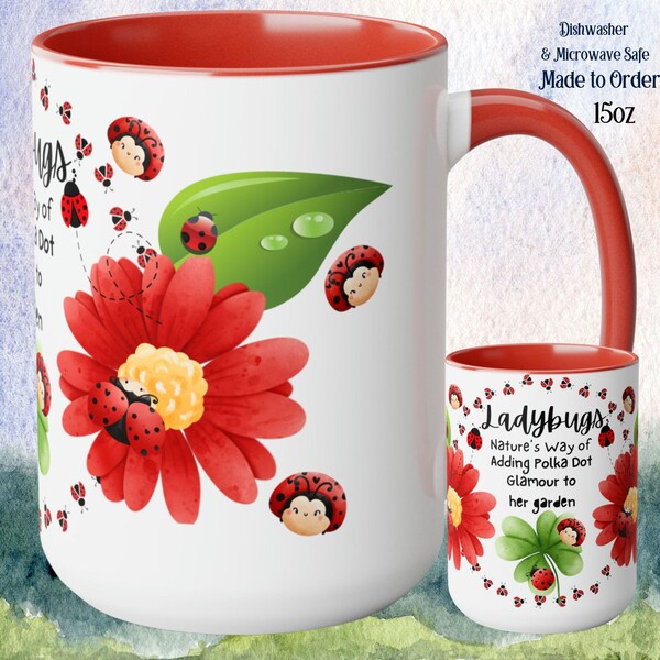 Ladybug on Flower - Etsy