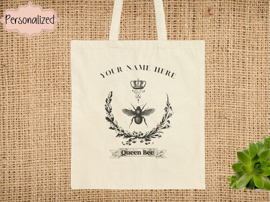 Personalized Queen Bee Tote, Boss Lady Tote,custom Mothers Day Tote ...