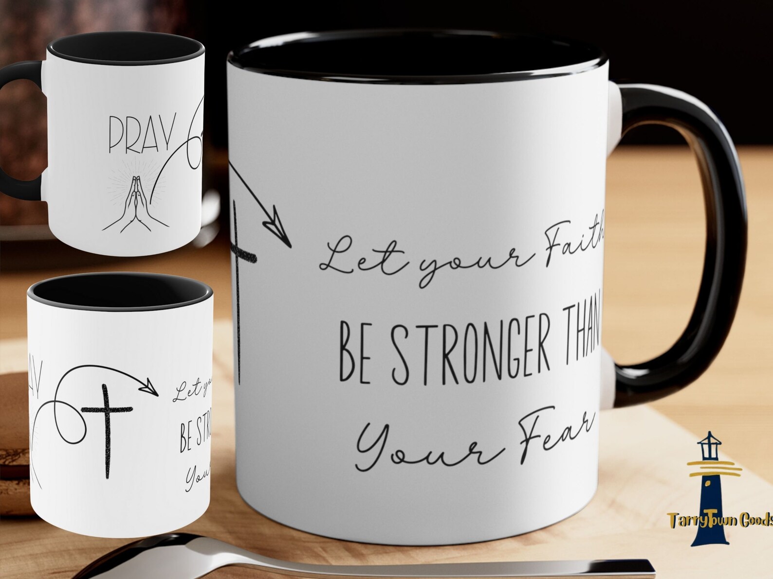 Christian Inspirational Coffee Mug, 11oz Ceramic Jesus Cross Mug ...