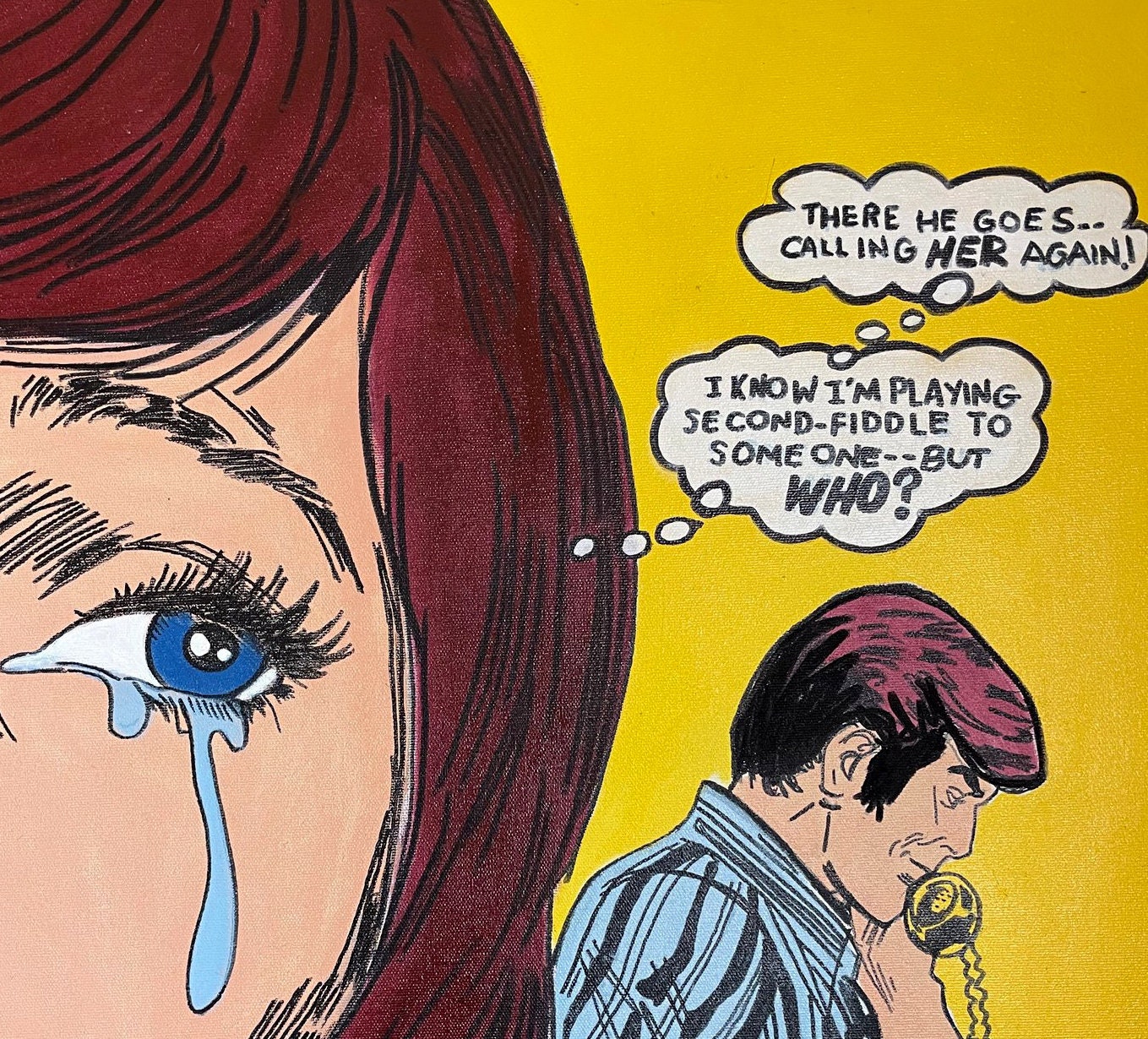 Steve Kaufman - Crying Girl There He Goes Again... Unique - Etsy