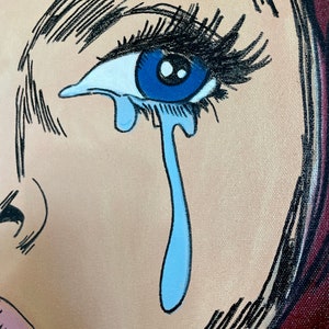 Steve Kaufman - Crying Girl There He Goes Again... Unique - Etsy
