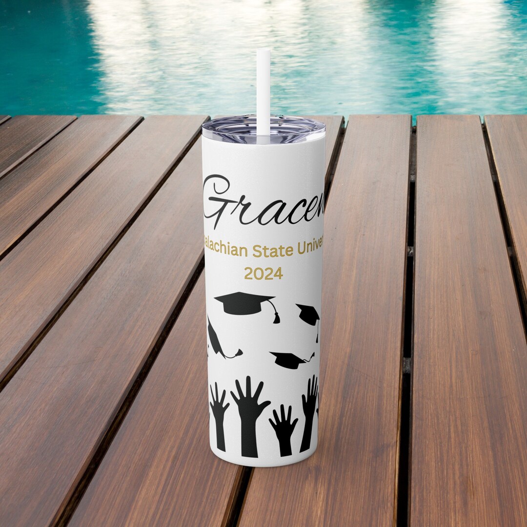 Graduate Gift, Personalized, Skinny Tumbler With Matching Straw, 20oz ...