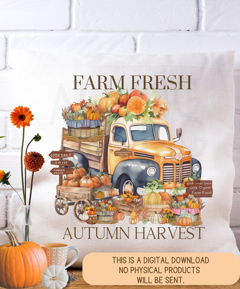 Retro Fall SVG, Fall Design PNG, Fall Clipart, Autumn Scenery, Farm ...