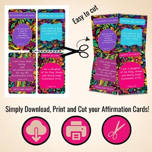 Printable Scripture Cards Gods Promises Bible Verse Encouraging Daily ...