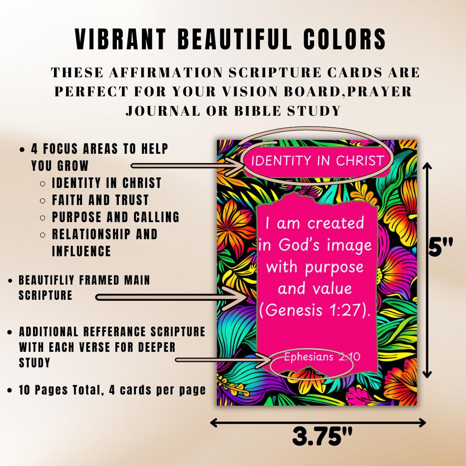 Printable Scripture Cards Gods Promises Bible Verse Encouraging Daily ...