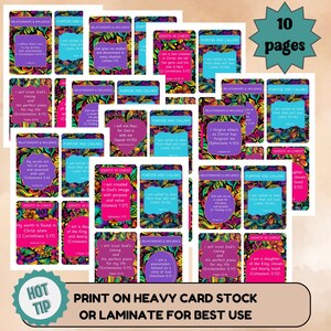 Printable Scripture Cards Gods Promises Bible Verse Encouraging Daily ...