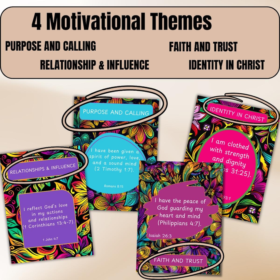 Printable Scripture Cards Gods Promises Bible Verse Encouraging Daily ...