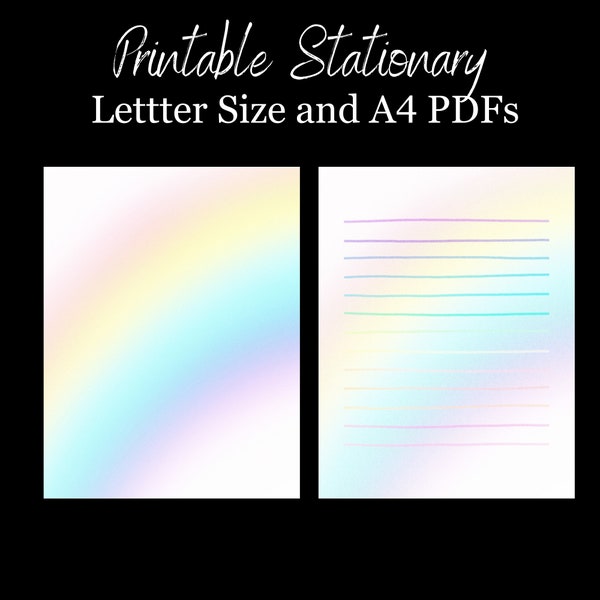 Rainbow Stationary - Etsy