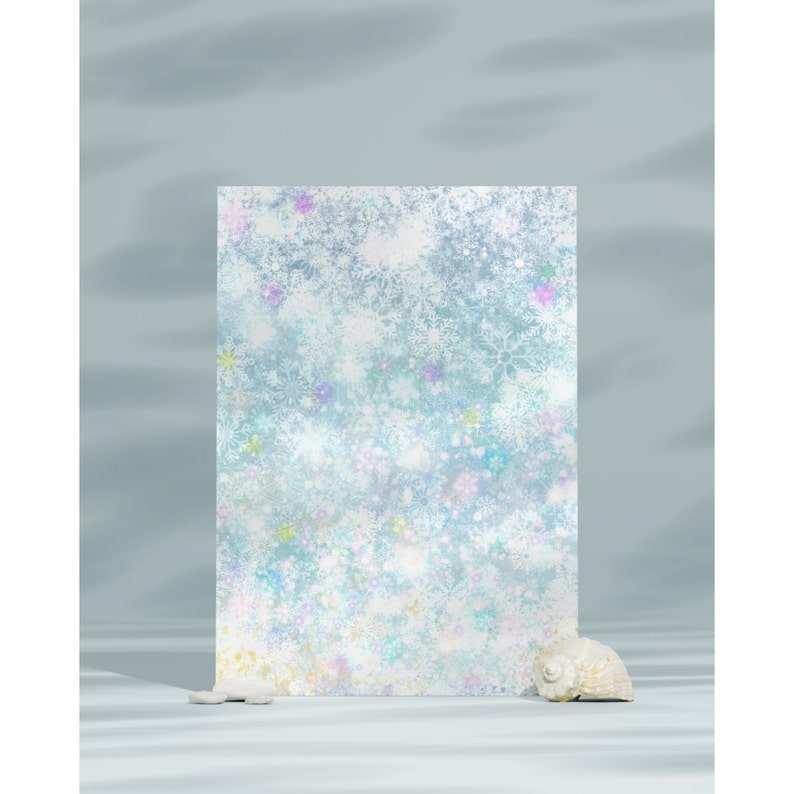 Custom Printable Stationary in Snowflake Theme, Winter Wonderland ...