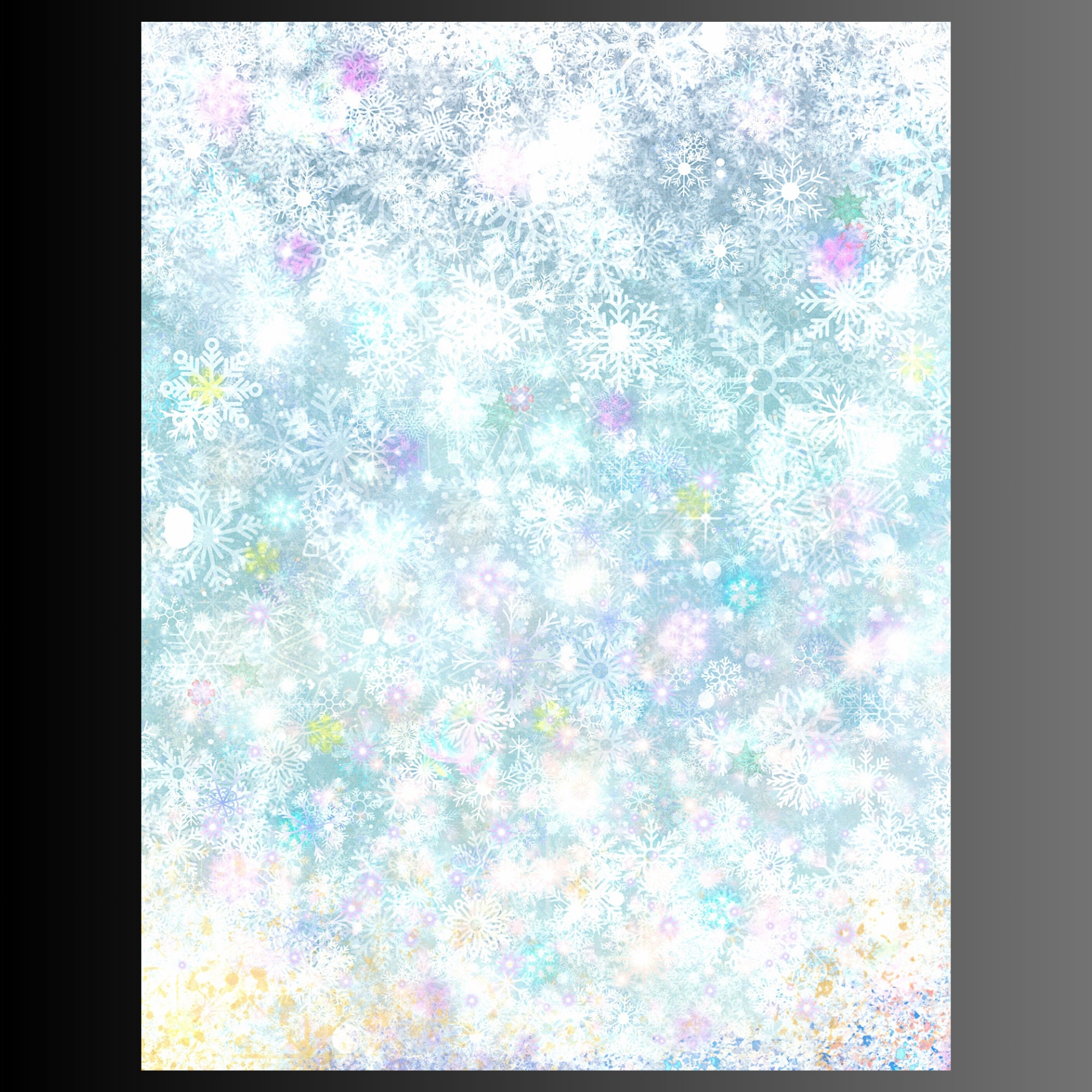 Custom Printable Stationary in Snowflake Theme, Winter Wonderland ...