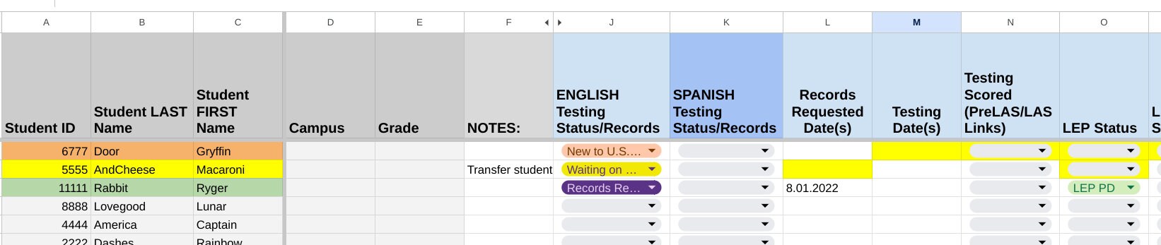 1.0 ESL Program Compliance Tracking Spreadsheet - Etsy
