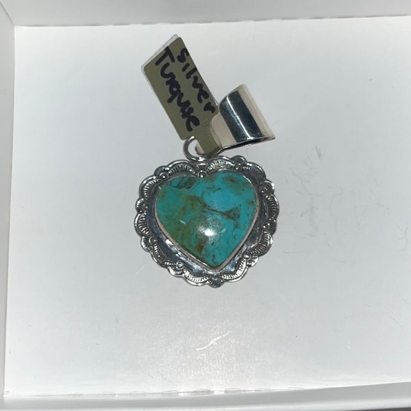 Turquoise Heart Shaped Pendant - Etsy