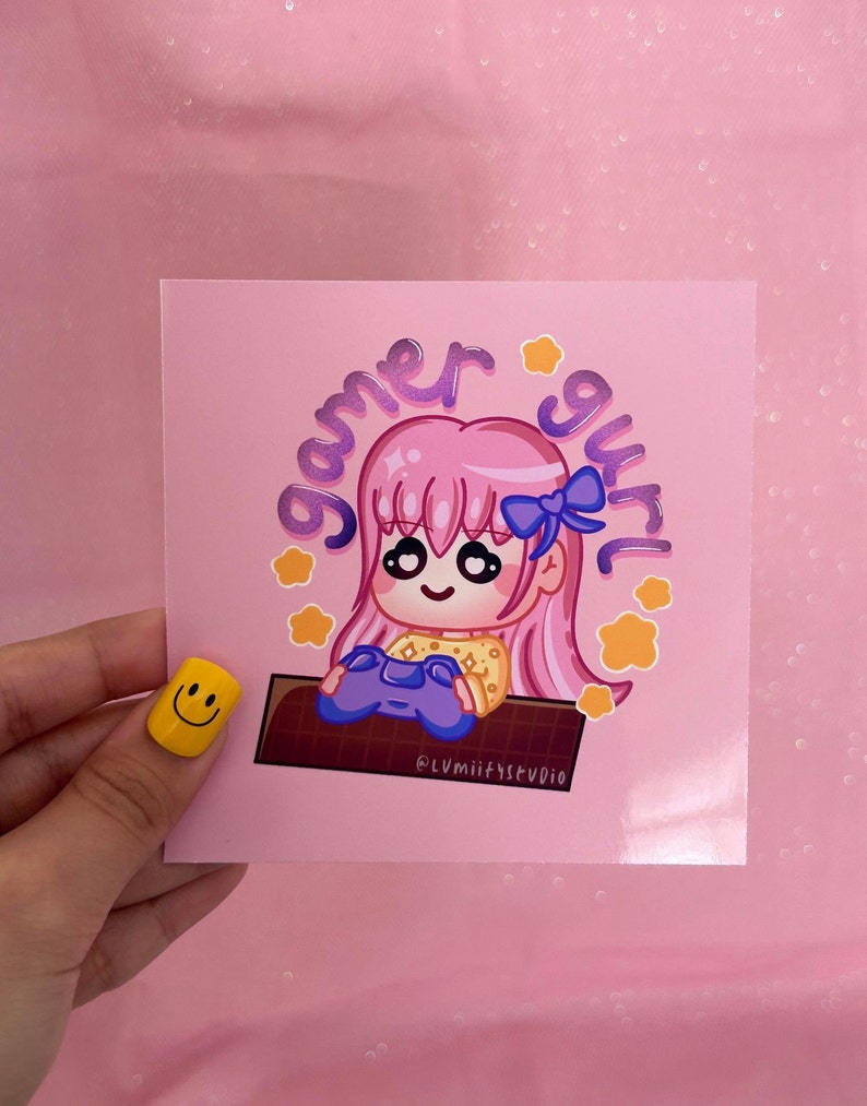 Gamer Girl Art Print ~cute Gamer Girl ~ Kawaii Gamer Girl ~ Gamer ...