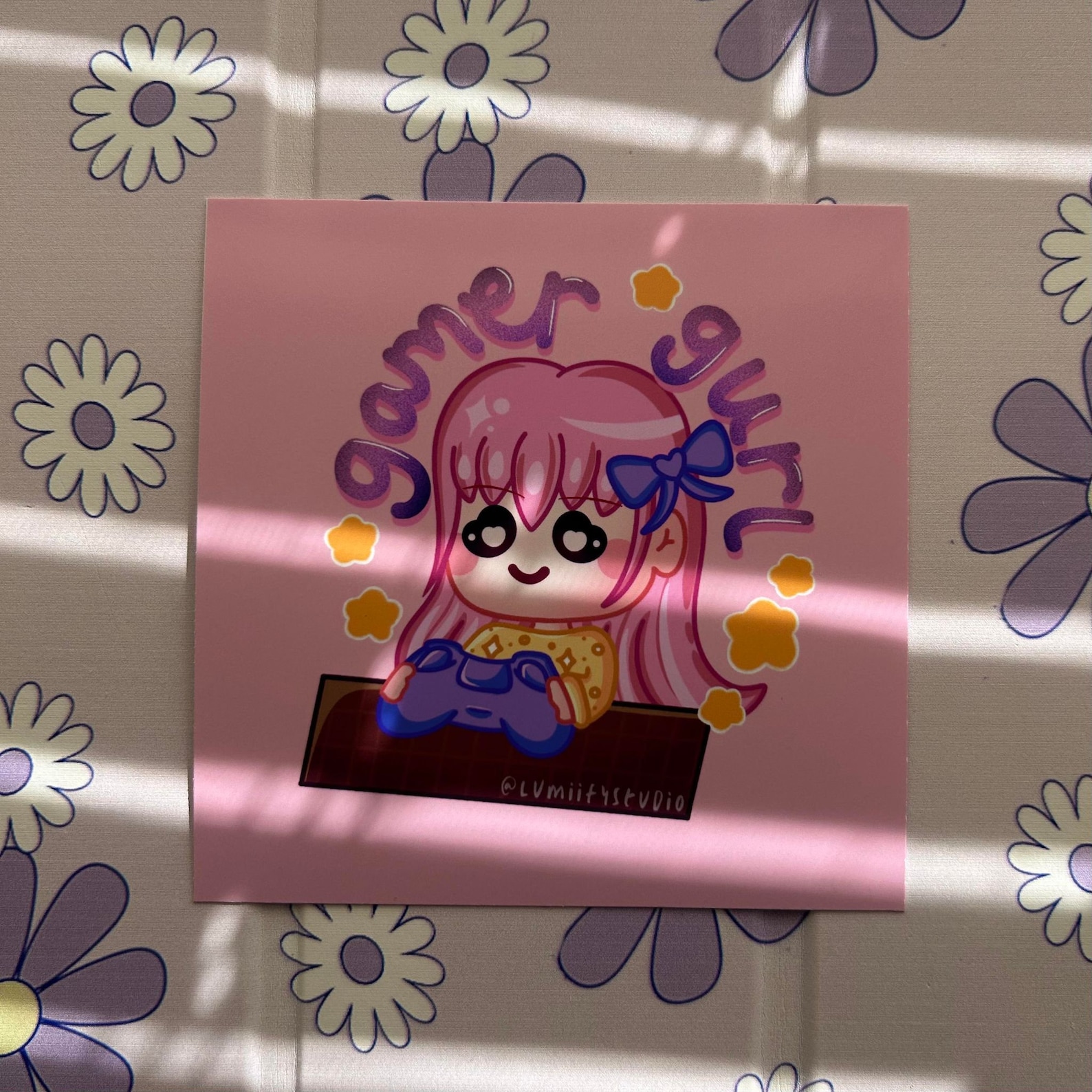 Gamer Girl Art Print ~cute Gamer Girl ~ Kawaii Gamer Girl ~ Gamer ...