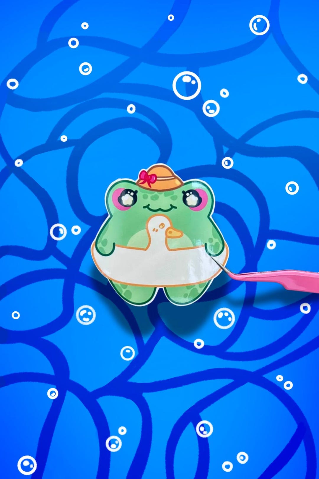 Summer Frog ~ Frog With Floatie Sticker ~splashy Summer ~ Goose Floatie ...