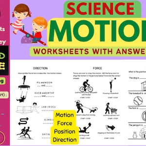 3rd Grade Motion Science Worksheets | Printable - Etsy