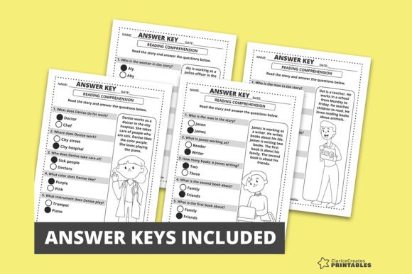 Grade 1-2 Reading Comprehension Worksheets | Printable - Etsy