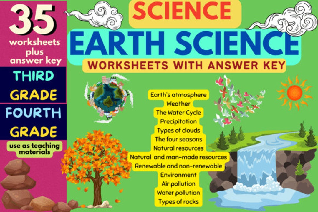 3rd Grade 4th Grade Earth Science Worksheets | Printable - Etsy