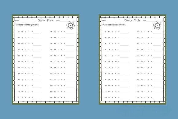 Basic Division Worksheets | Printable - Etsy