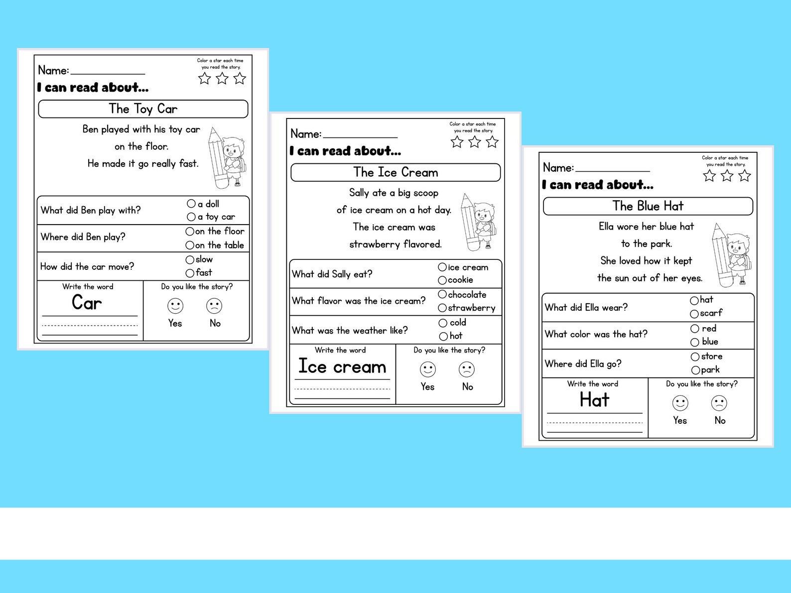 Reading Comprehension Worksheets for Kids – 25 Printable Pages | PDF ...