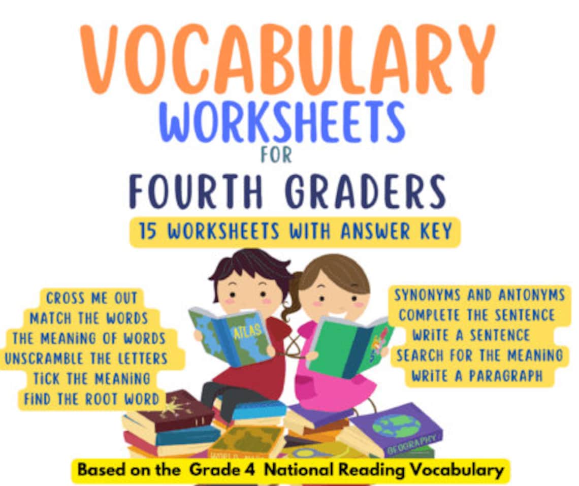 4th Grade Vocabulary Worksheets | Printable - Etsy