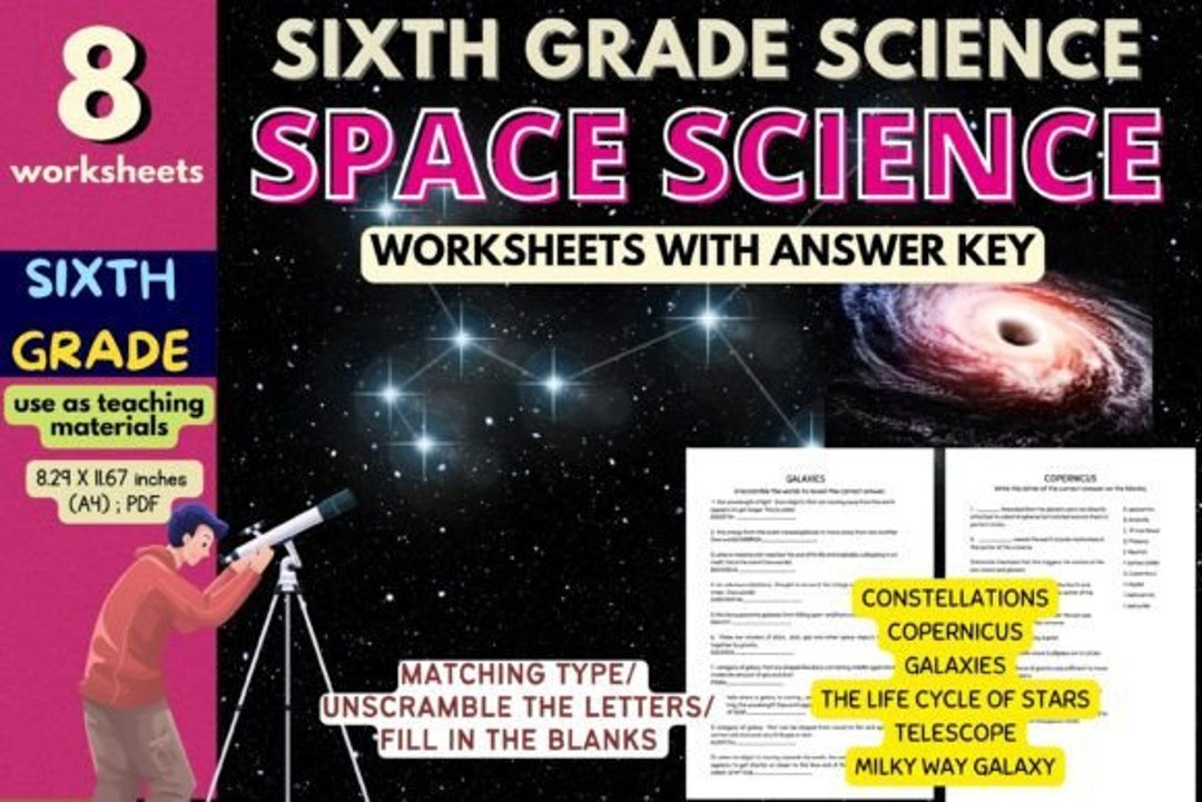6th Grade Space Science Worksheets | Printable - Etsy