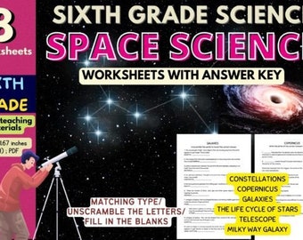 3rd Grade 4th Grade Space Science Worksheets | Printable - Etsy