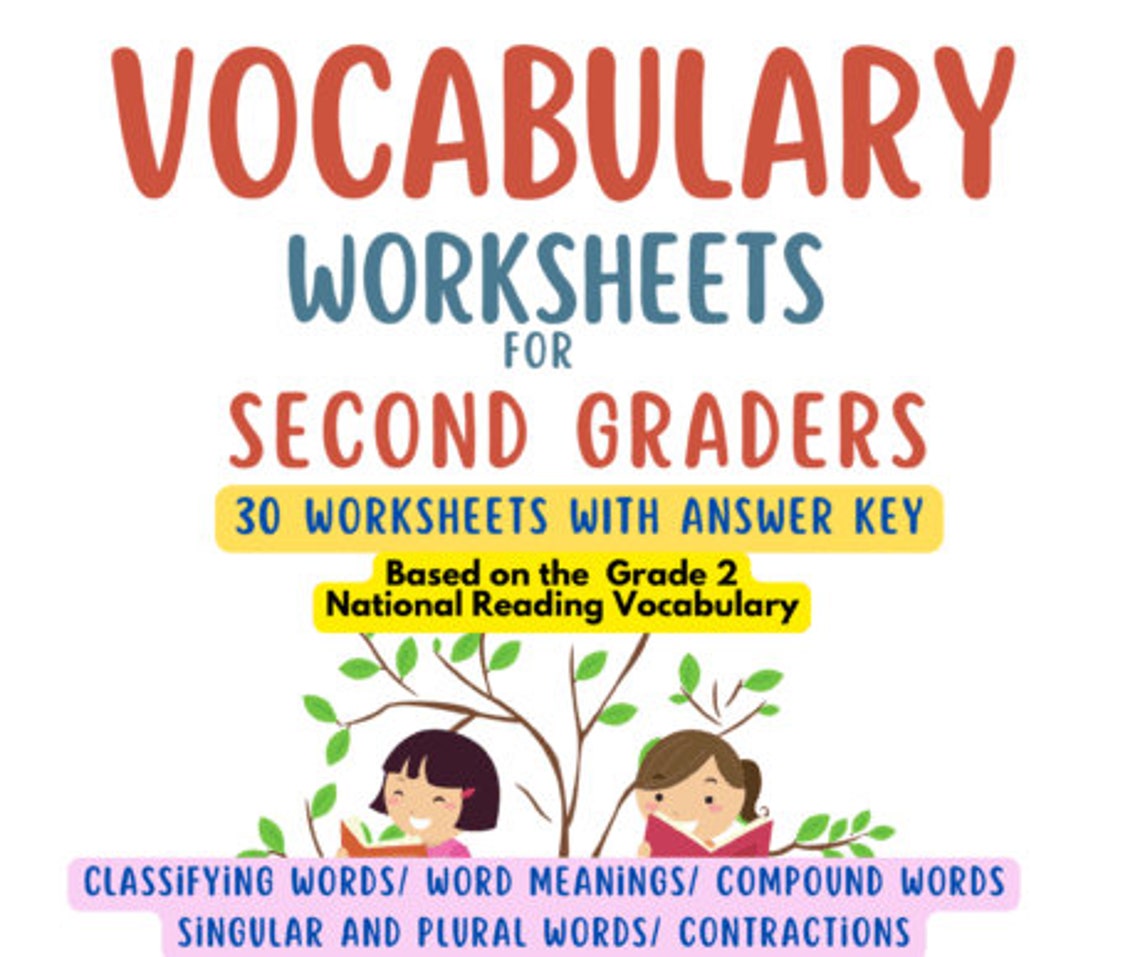 Second Grade Vocabulary Worksheets | Printable - Etsy