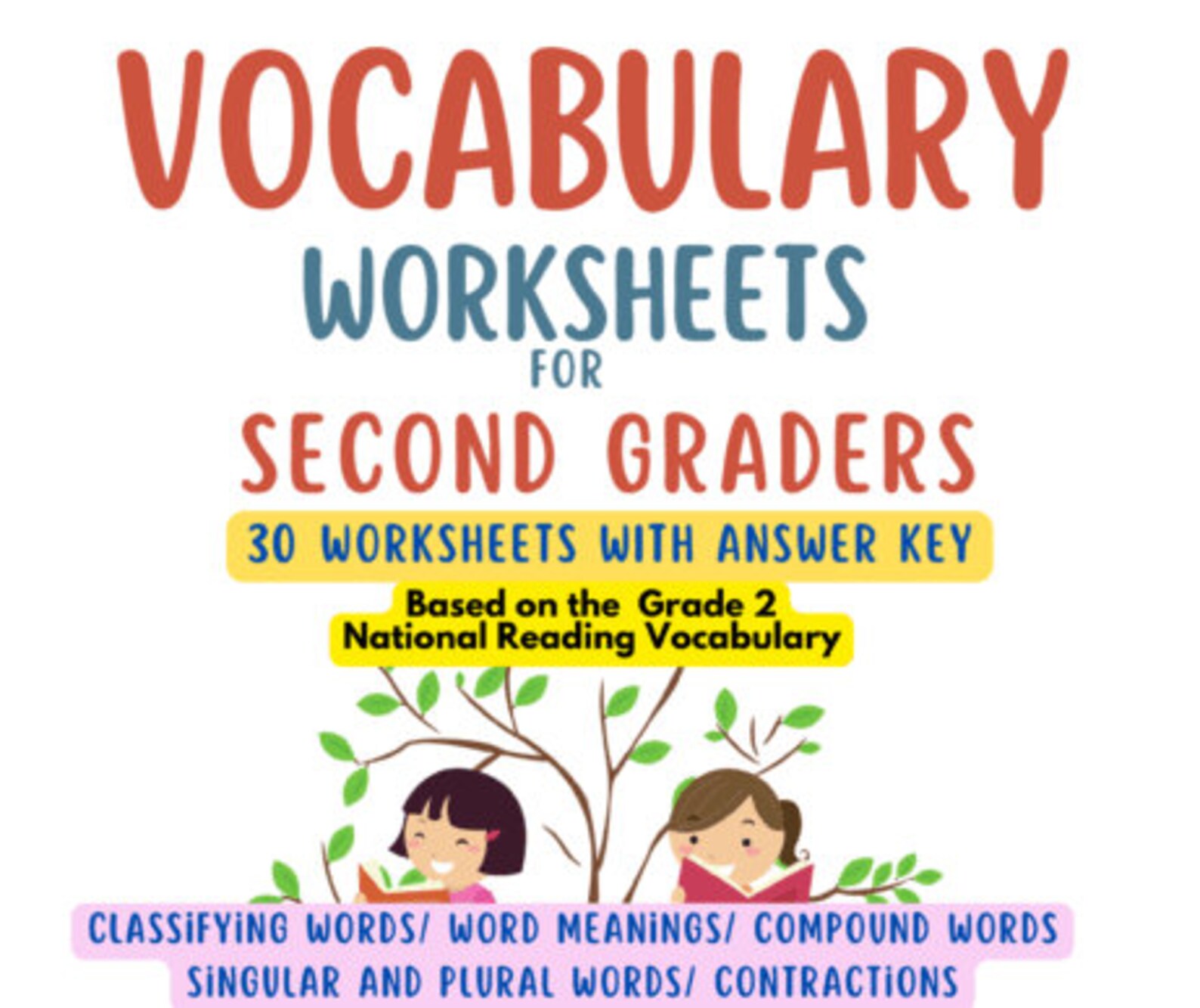 Second Grade English Vocabulary Worksheets | Printable - Etsy
