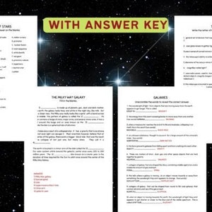 6th Grade Space Science Worksheets | Printable - Etsy