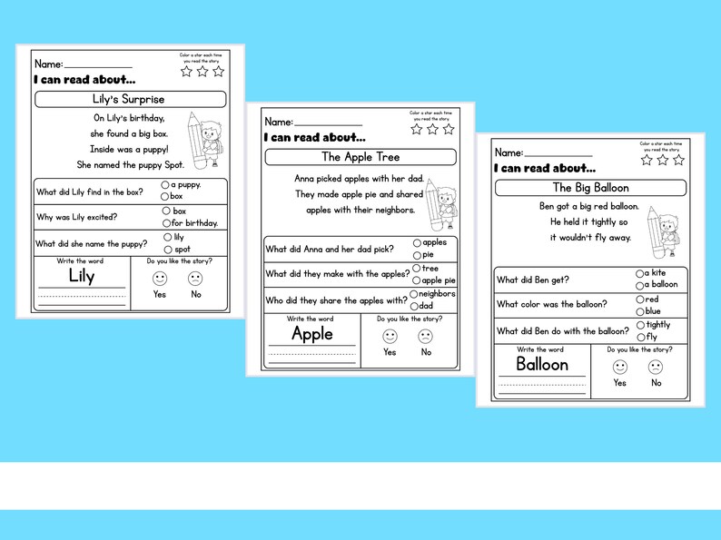 Reading Comprehension Worksheets for Kids – 25 Printable Pages | PDF ...