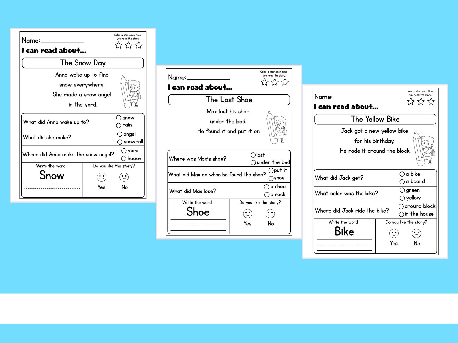 Reading Comprehension Worksheets for Kids – 25 Printable Pages | PDF ...