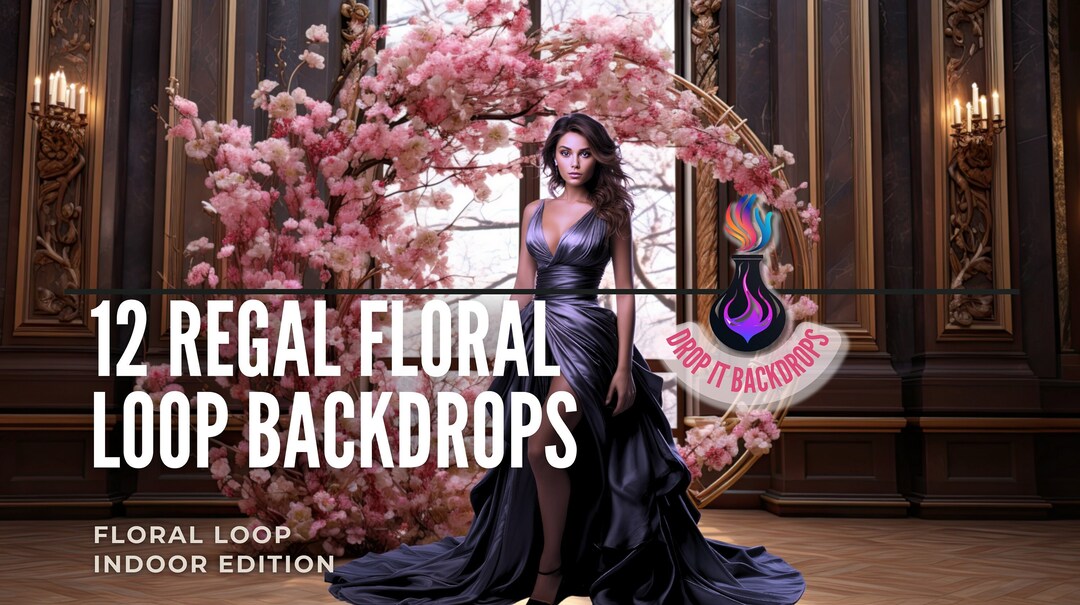 Regal Floral Loop Backdrops 12 Pack - Etsy