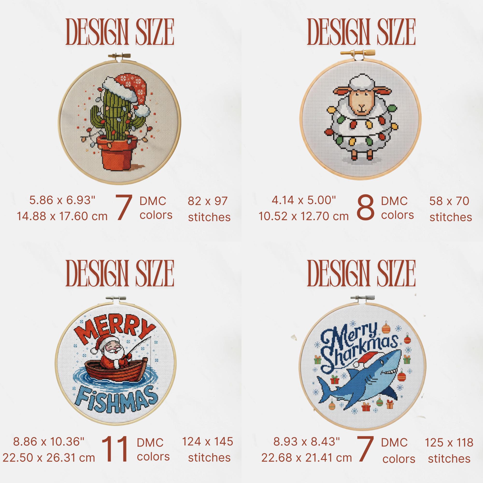 20 Christmas Cross Stitch Patterns Small Easy Quick Winter Designs for ...
