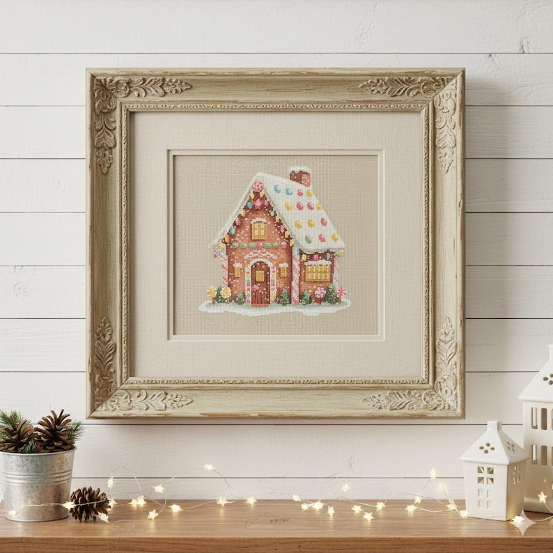 Christmas Gingerbread House Cross Stitch Pattern - Etsy