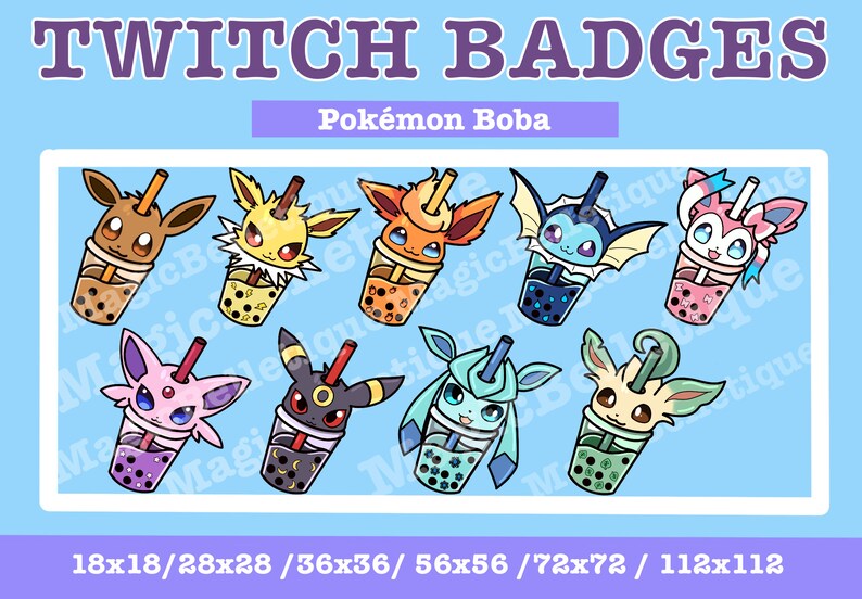 Eeveelution Boba | Twitch Emotes | Channel Points | Discord | Youtube ...