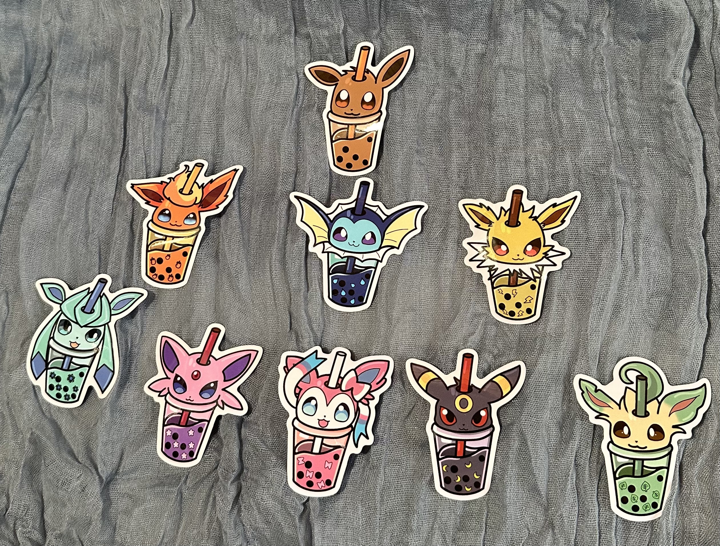 Eevee Evolution Stickers | Cute Eevee Vinyl Waterproof Stickers - Etsy