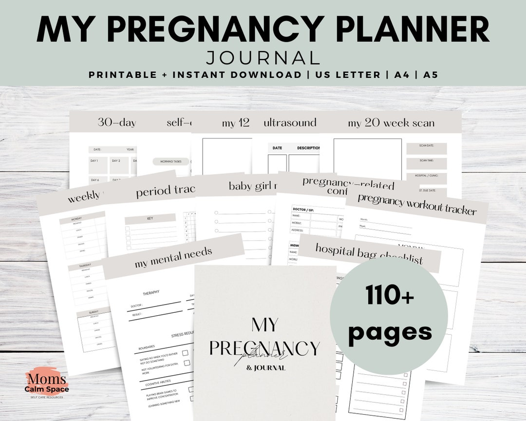 Pregnancy Planner Printable Printable Pregnancy Journal Pregnancy ...
