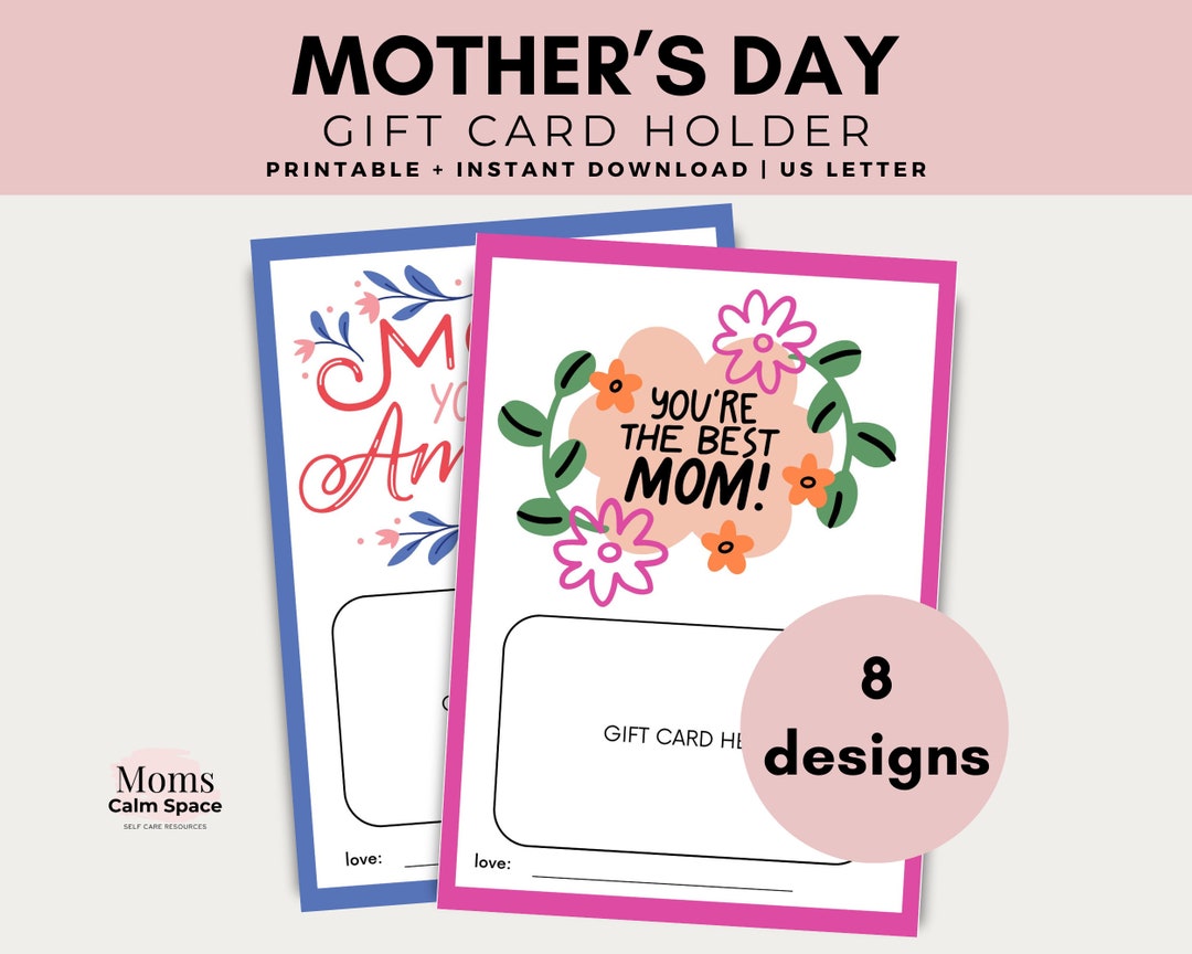 Mother's Day Printable Gift Card Holder: Delight Mom With a Unique ...