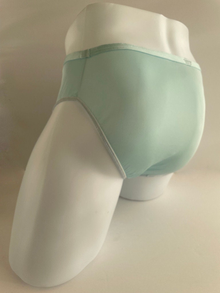 Men's Light Blue Nylon Brief - Etsy