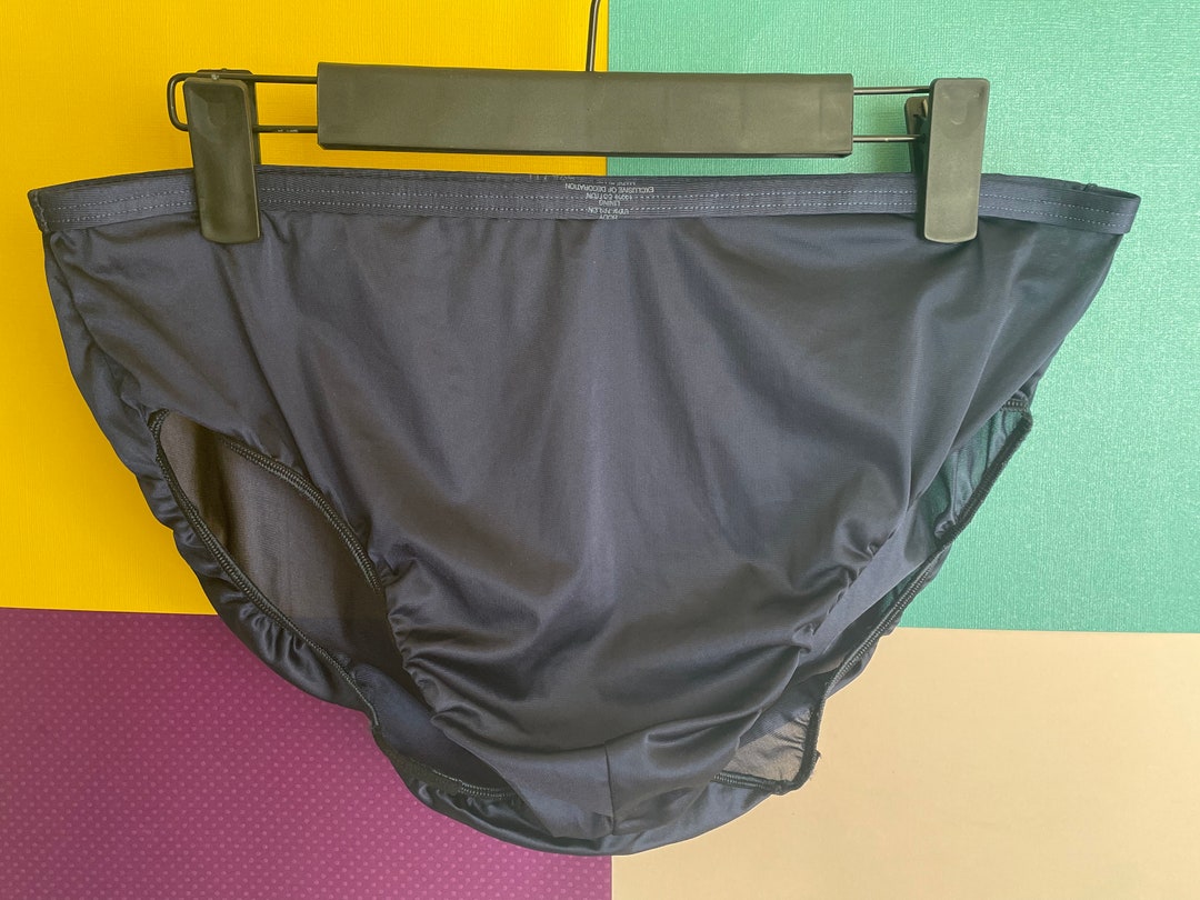 Men's Navy Nylon Brief - Etsy